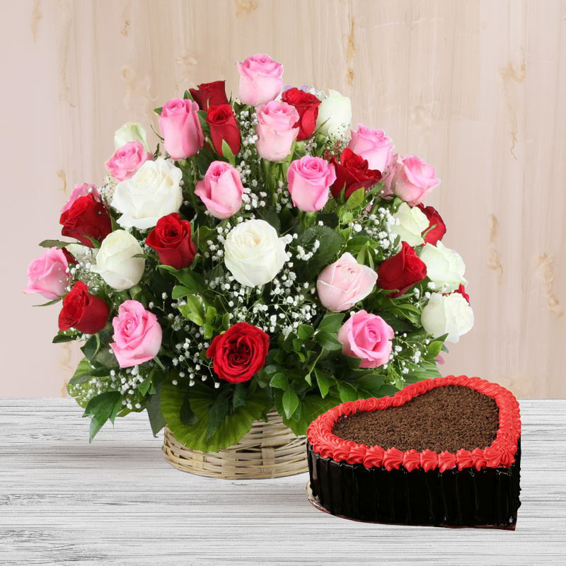 Heart Dryfruit Mithai Cake | Celebratebigday.com